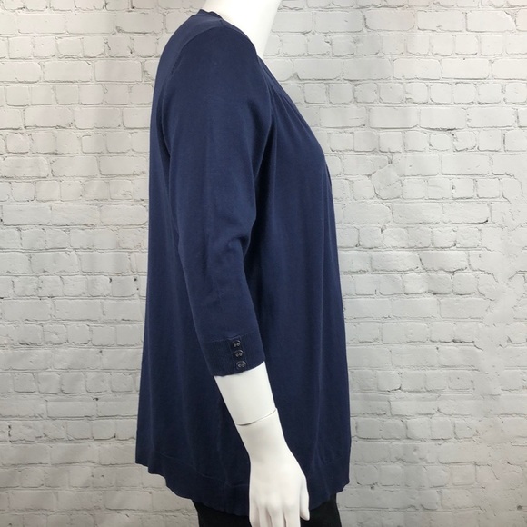 Karen Scott | Sweaters | Navy Open Front Cardigan Plus Size X 2x | Poshmark